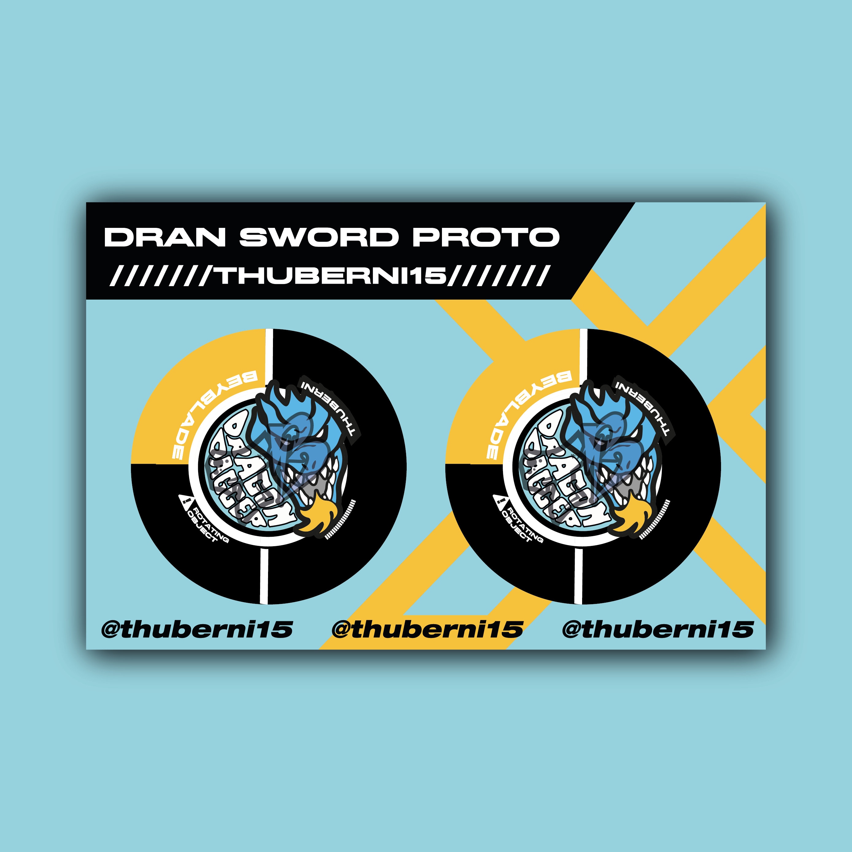 Proto Dran Custom Stickers Beyblade X Center Stickers - Etsy
