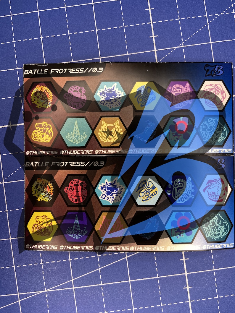 Beyblade Wii Unreleased Sticker Sheet//beyblade Metal Custom - Etsy
