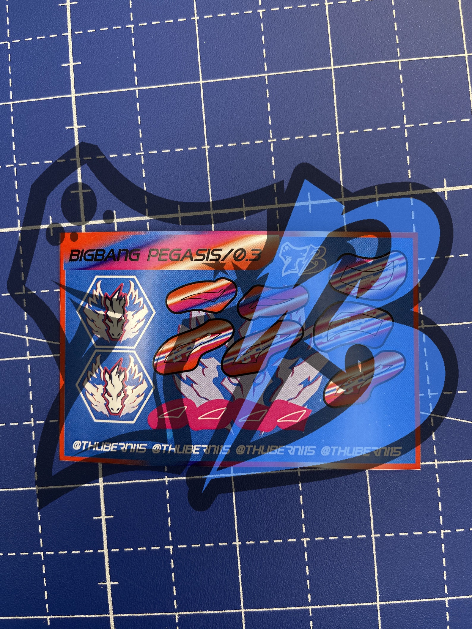 Beyblade Big Bang Pegasis Sticker Sheet//beyblade Metal Custom Stickers ...