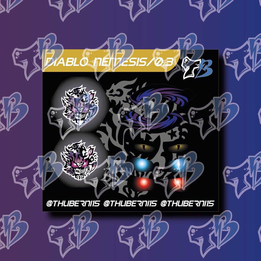 Buy Beyblade Diablo Nemesis Sticker Sheet//beyblade Metal Custom ...