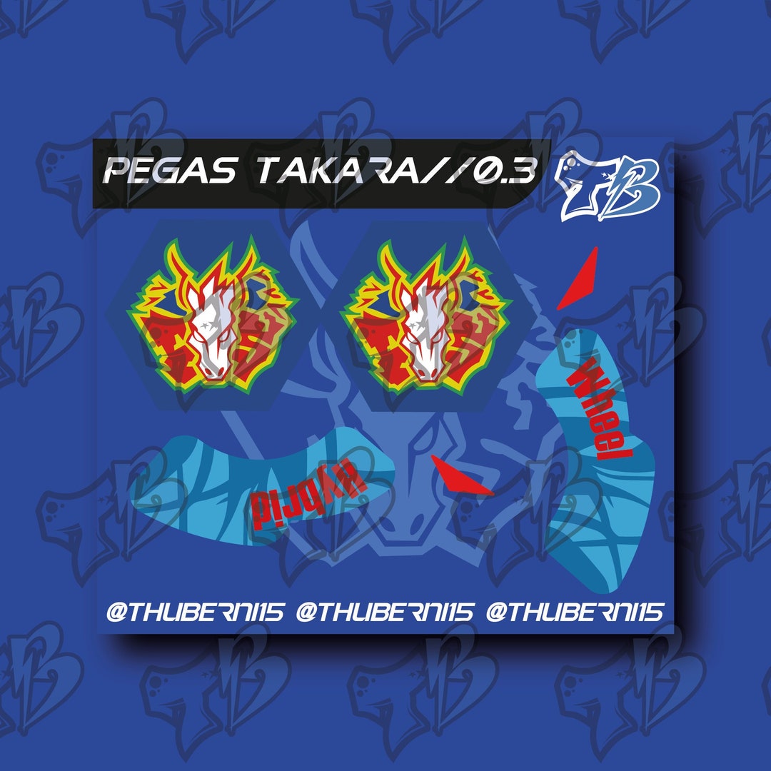 Storm Pegasus Sticker Sheet//beyblade Metal Custom Stickers - Etsy