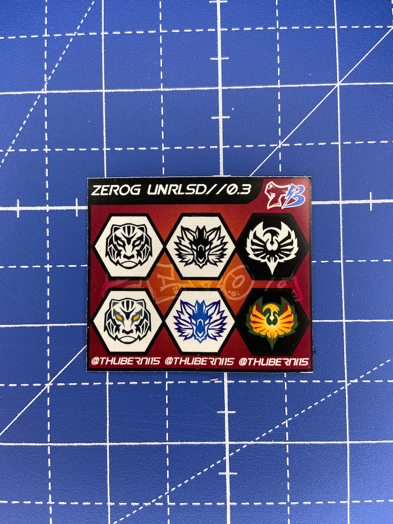 Beyblade Zerog Unreleased Sticker Sheet//beyblade Metal Zerog - Etsy