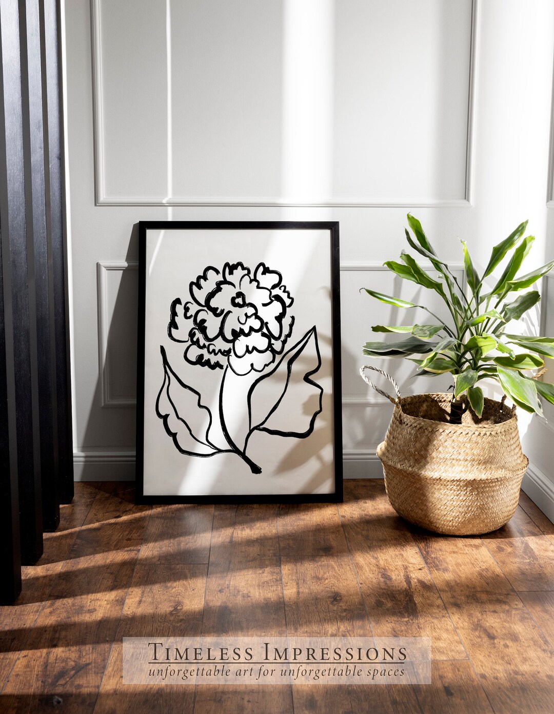 Modern Farmhouse Matisse Style Single Flower Sketch PRINTABLE Poster ...