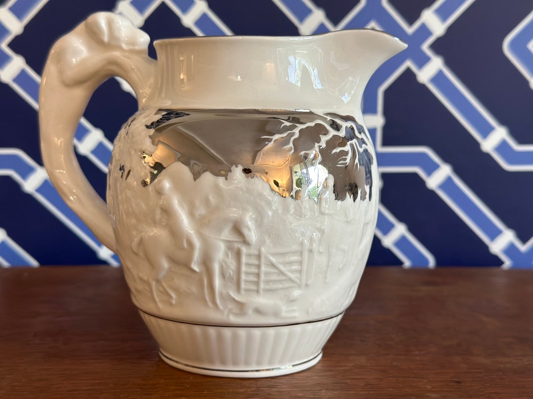 Vintage Wedgwood D'ye Ken John Peel Pattern Fox Hunt Scene Pitcher ...