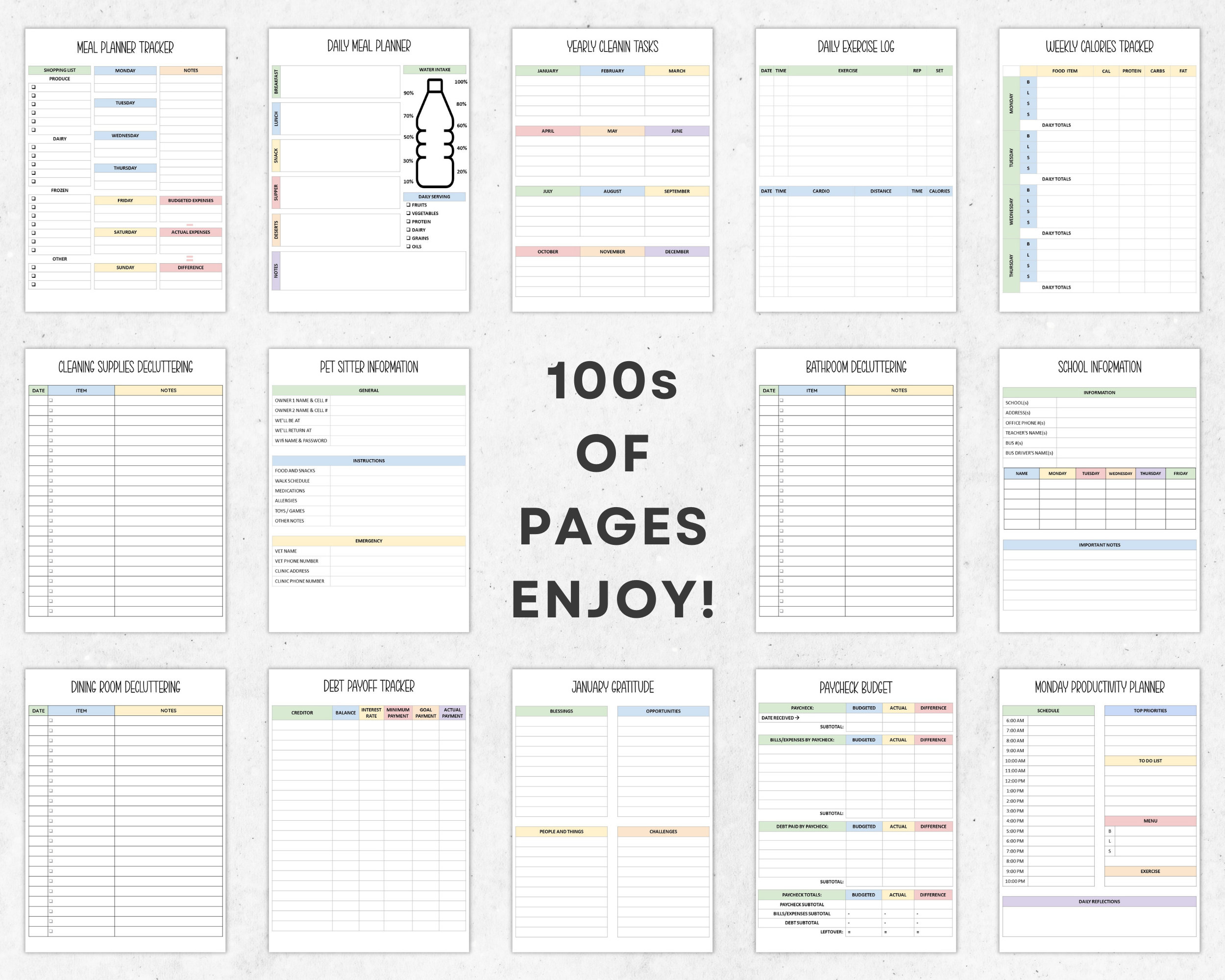 Complete Life Planner Binder Bundle 300 Pages Mom Planner Home ...