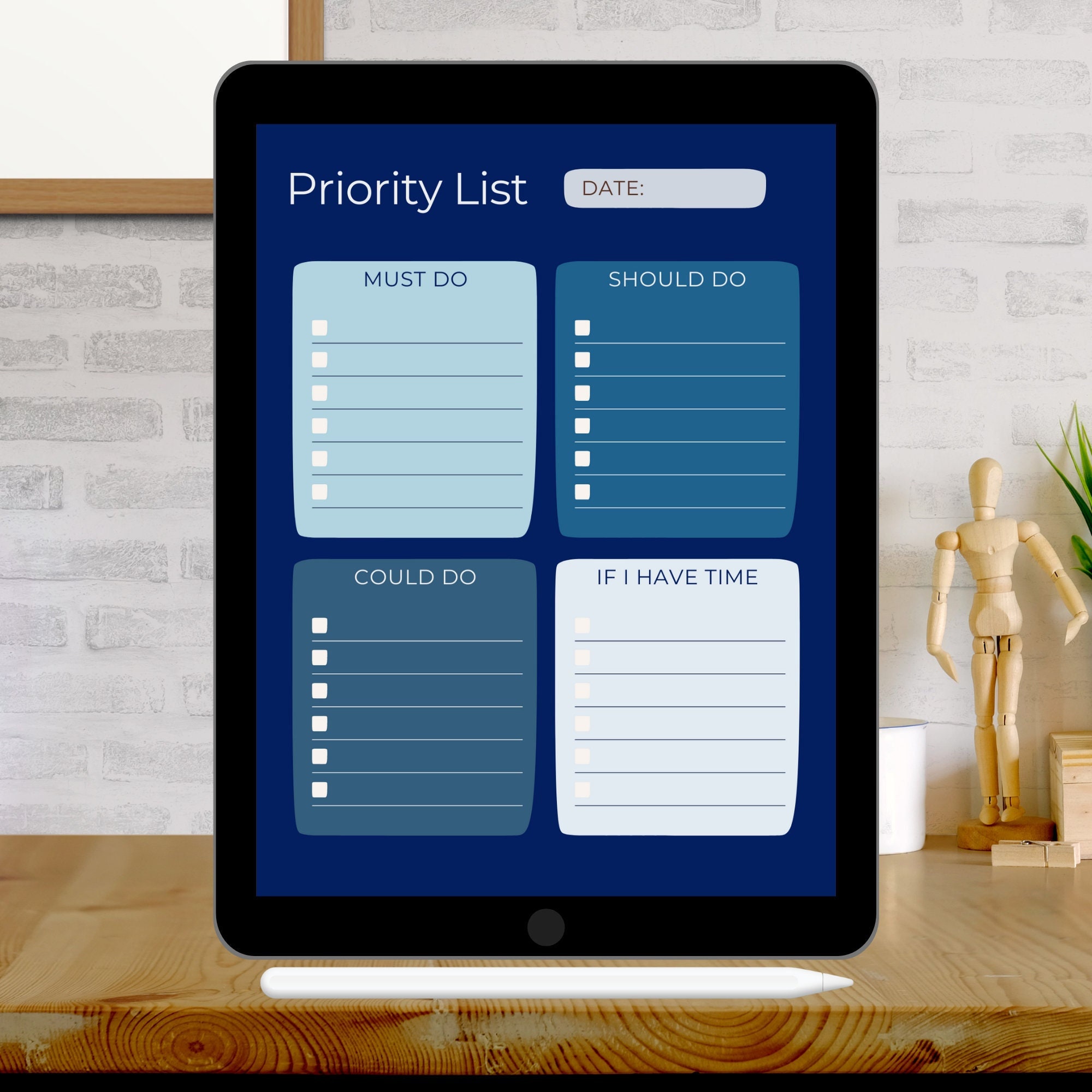 Priority to Do List | Digital to Do List - Etsy