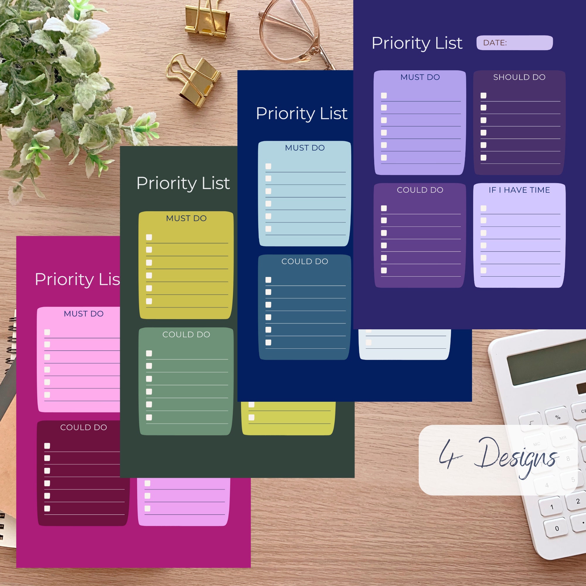 Priority to Do List | Digital to Do List - Etsy