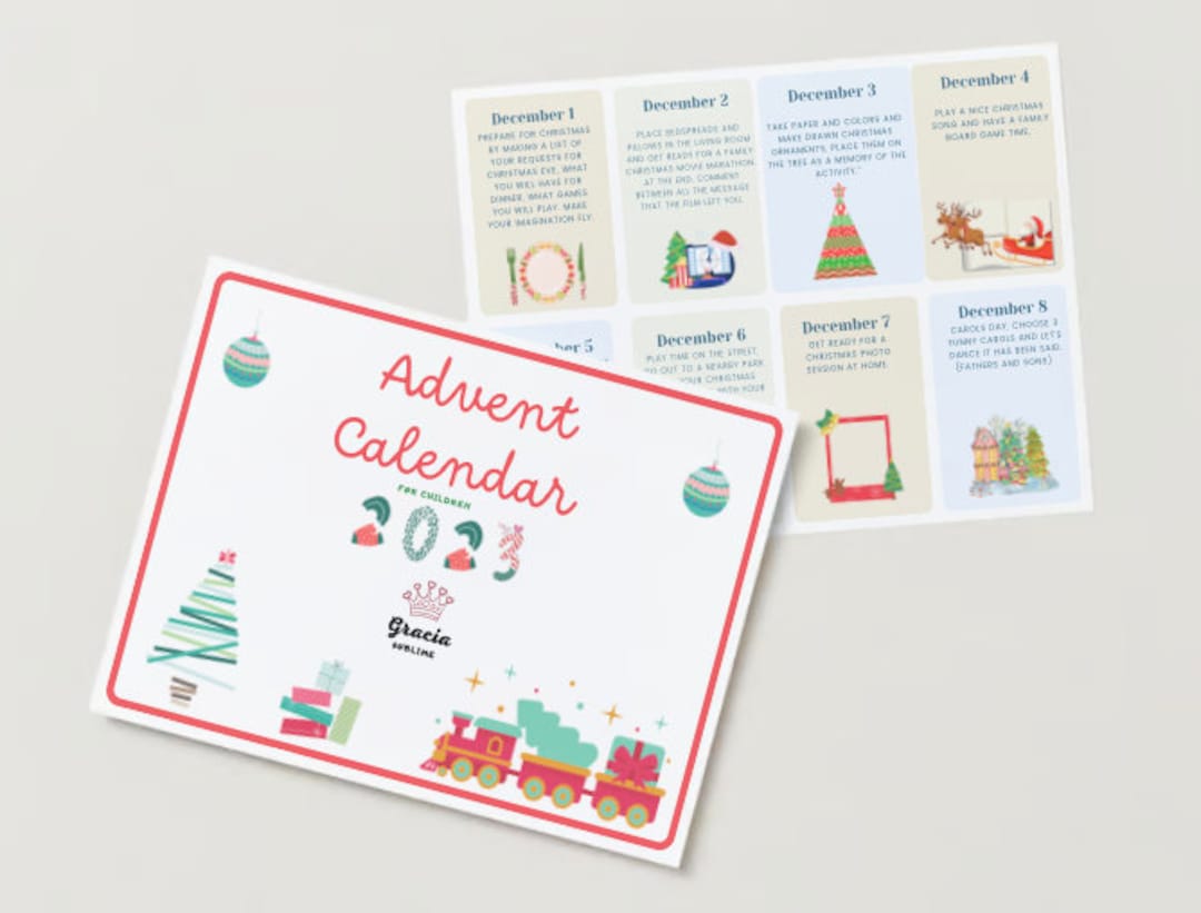 Calendarios De Adviento Con Actividades Para Padres Y Para - Etsy