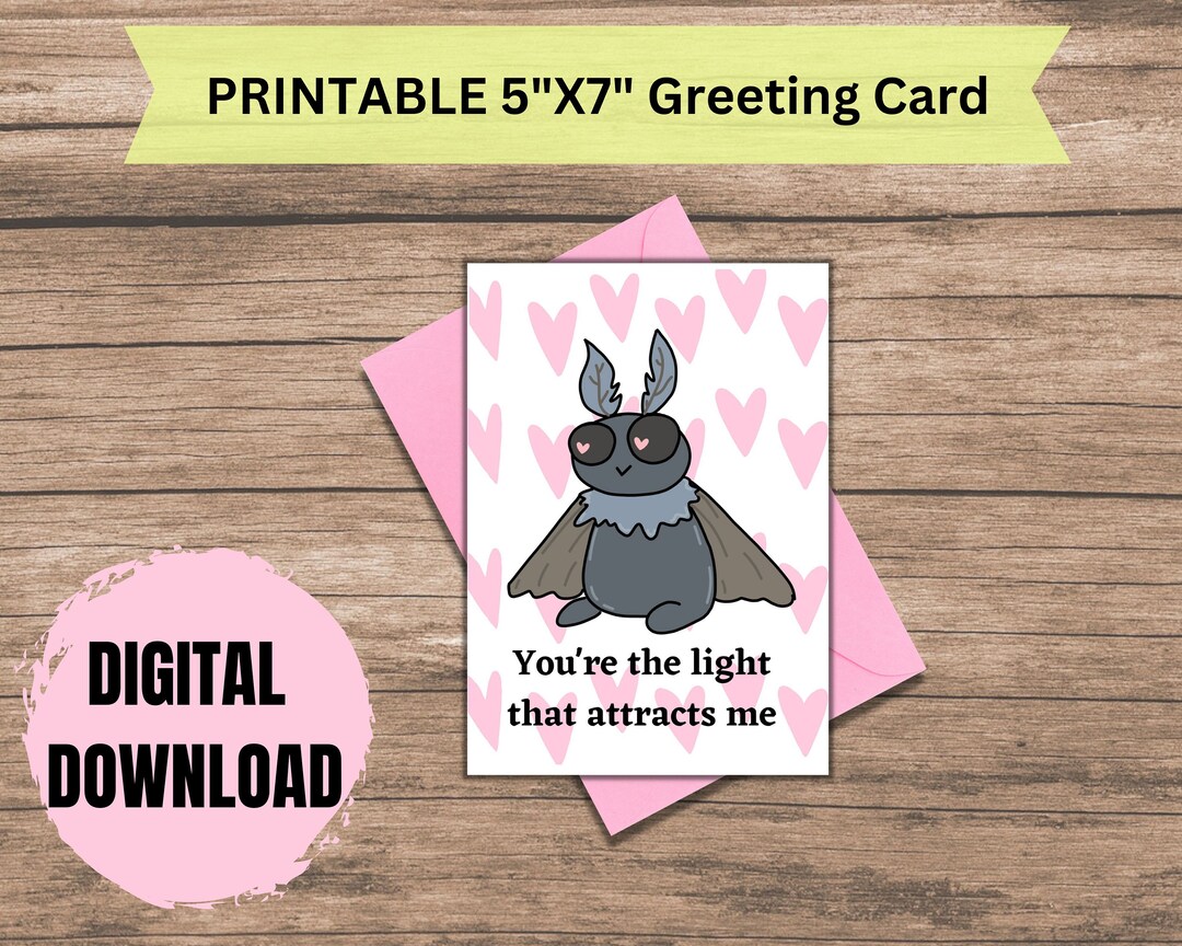 Mothman Greeting Card - Valentine's Day - Etsy