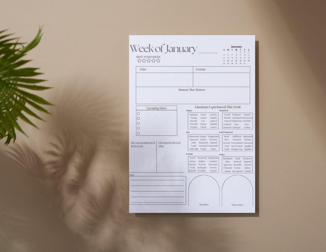 Weekly Relationship Check-in Worksheet - Etsy