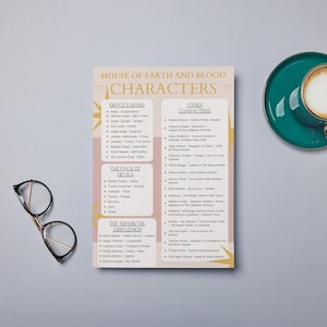 Crescent City - Cheat Sheet - House of Earth and Blood - Sarah J Maas ...