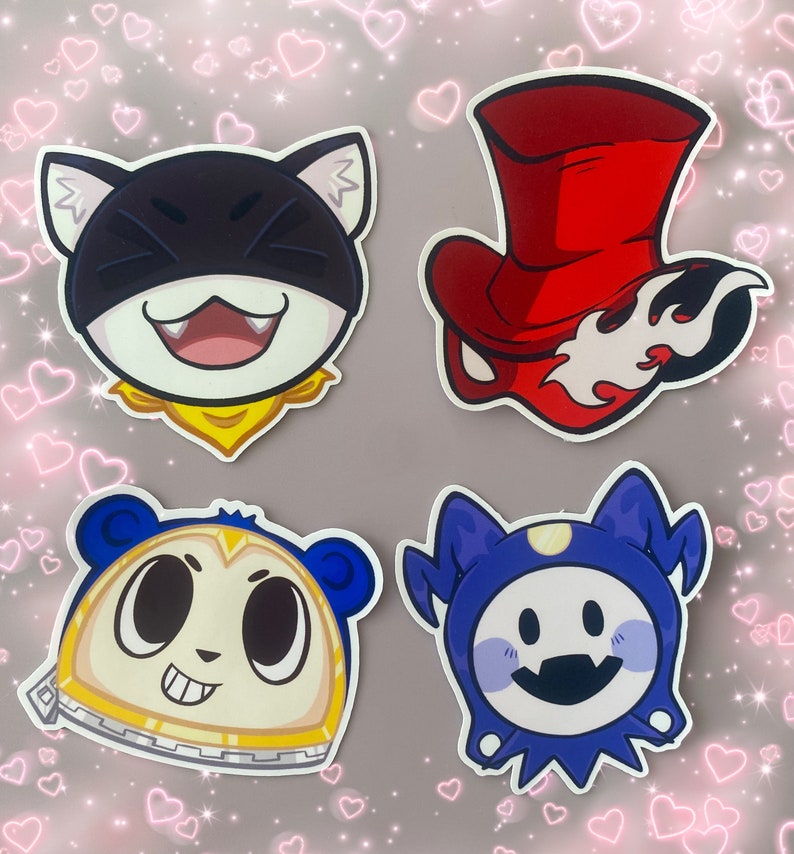 Persona Mascot Vinyl Stickers - Etsy