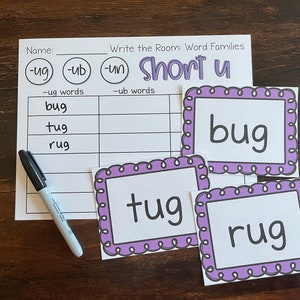 Word Family Write the Room: Short I CVC Words Active - Etsy