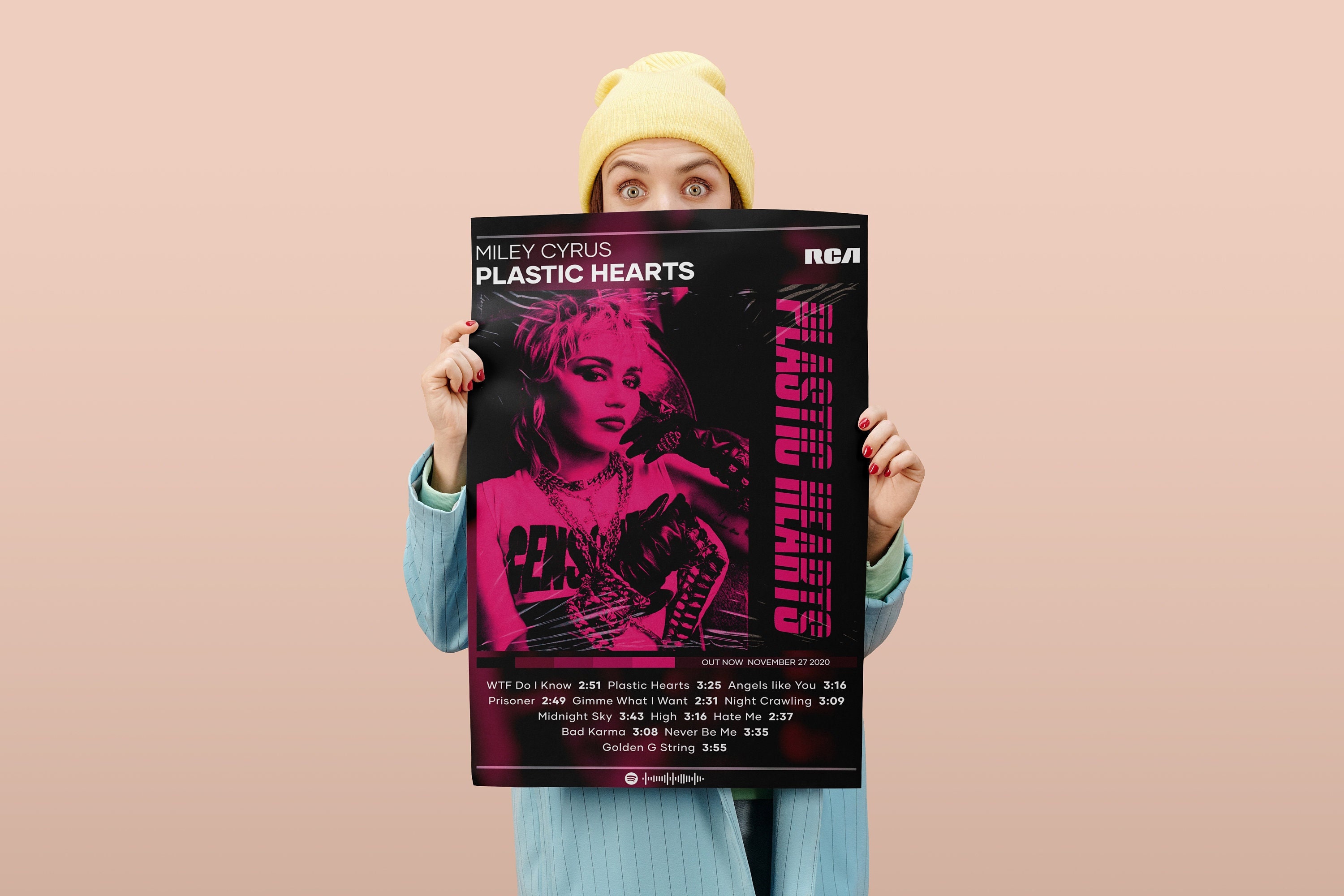Miley Cyrus Poster | Plastic Hearts Poster sold by Carolina Miranda ...