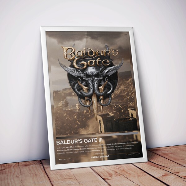 Baldurs Gate 3 Poster - Etsy