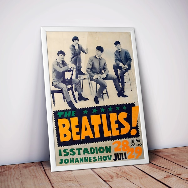 The Beatles Vintage Poster Etsy