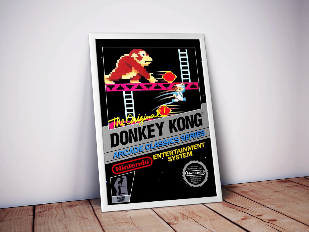 Donkey Kong Poster Donkey Kong Print Gaming Poster Video - Etsy