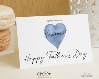 Printable Fathers Day Card From Daughter or Son, Happy Fathers Day Card ...