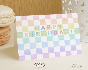 Printable Happy Birthday Card, Digital Download - Etsy
