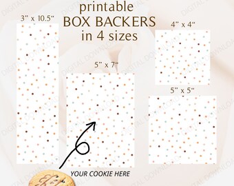 Printable Cookie Box Backers in 4 Sizes, Christmas Cookie Backer ...