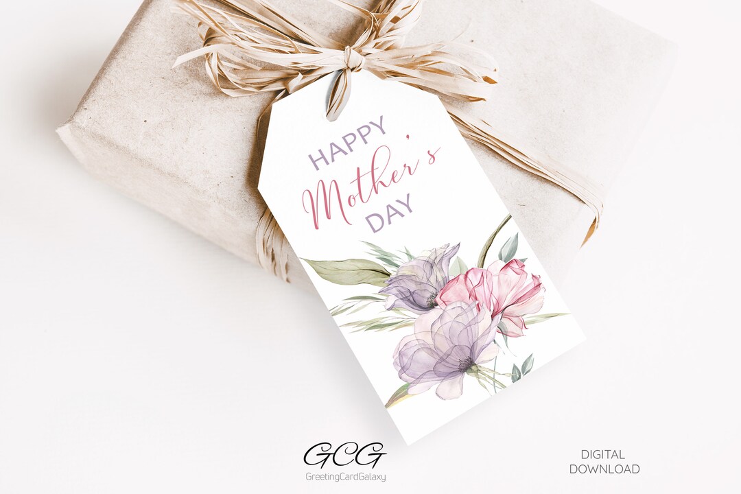 Mothers Day Gift Tag, Happy Mothers Day Tags PRINTABLE, Happy Mothers ...