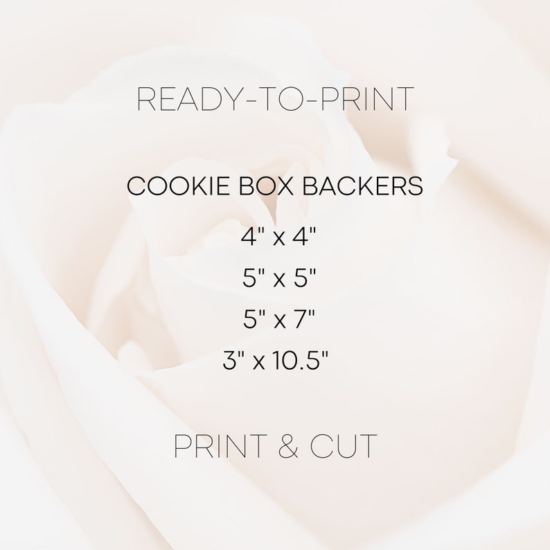 Printable Cookie Box Backers in 4 Sizes, Christmas Cookie Backer ...