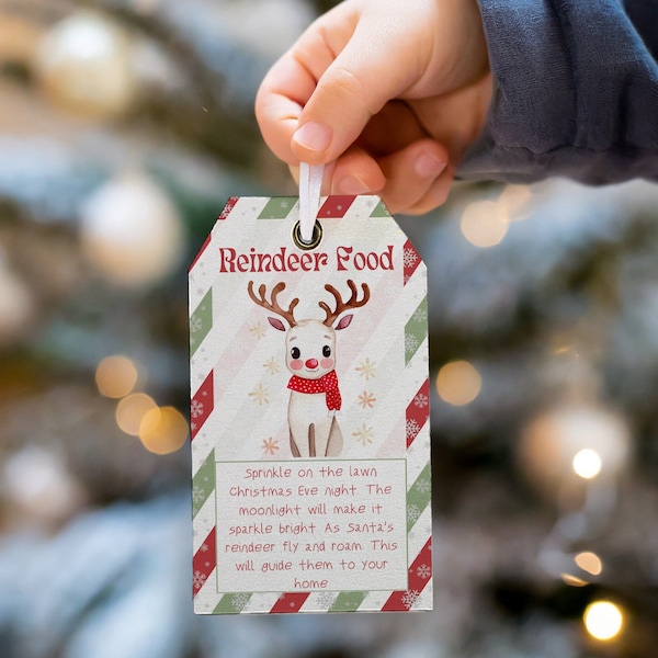 Reindeer Food Label - Etsy