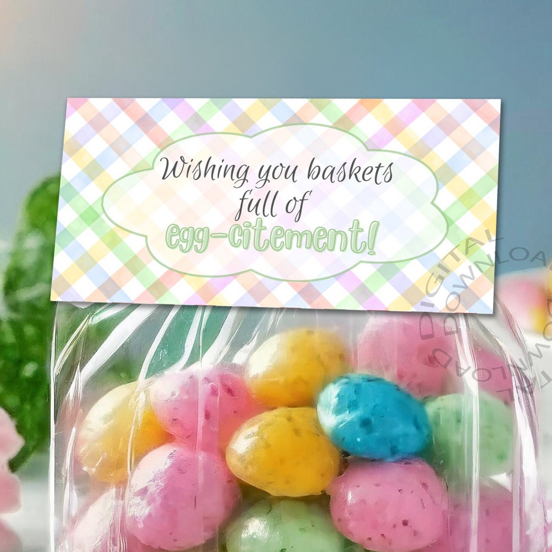 Easter Treat Bag Topper, PRINTABLE Easter Treat Bag Topper, Easter ...