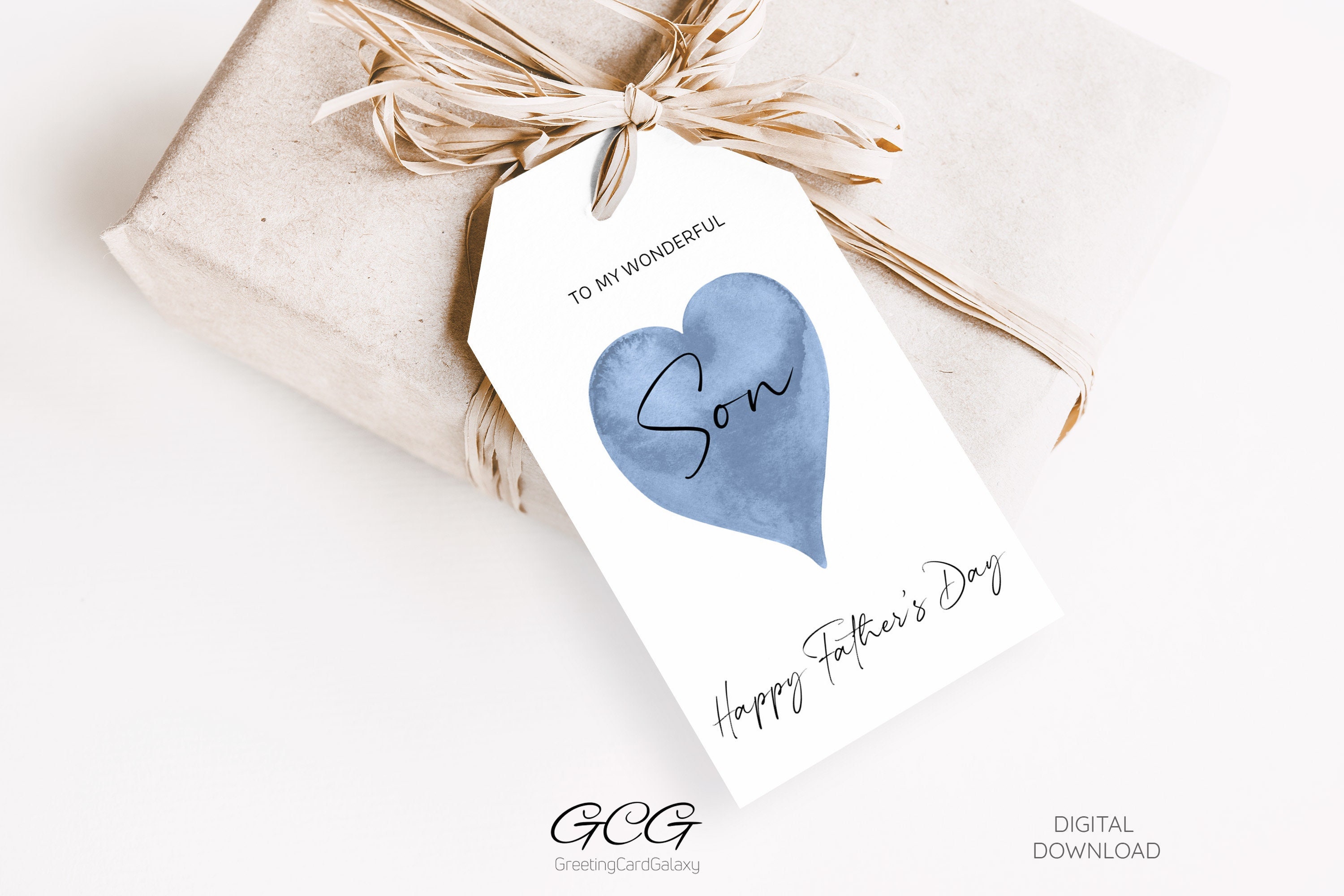 Fathers Day Gift Tag for Son, Happy Fathers Day Tags PRINTABLE, Happy ...