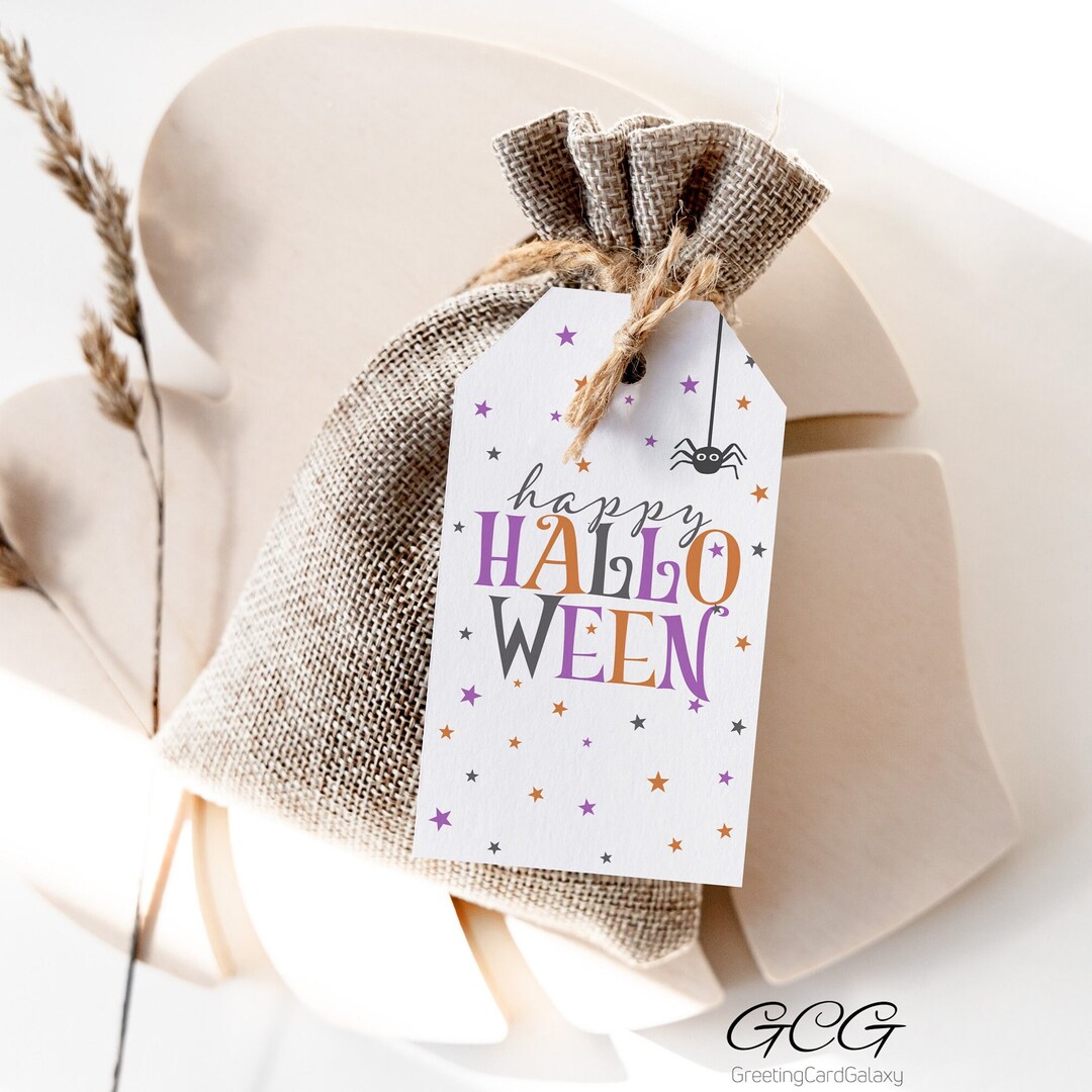 Happy Halloween Tag Halloween Printable Tags Halloween Gift - Etsy