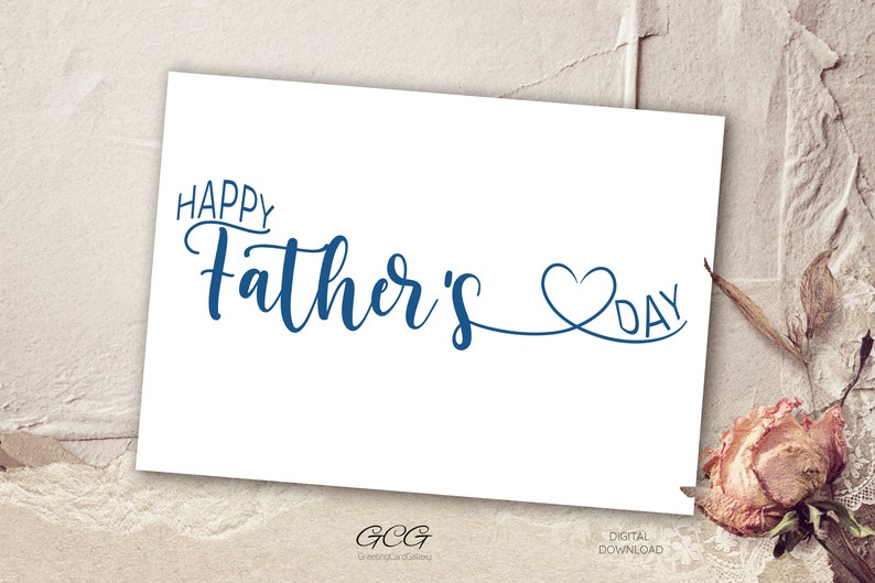 Fathers Day Card Happy Fathers Day Card PRINTABLE Greeting - Etsy