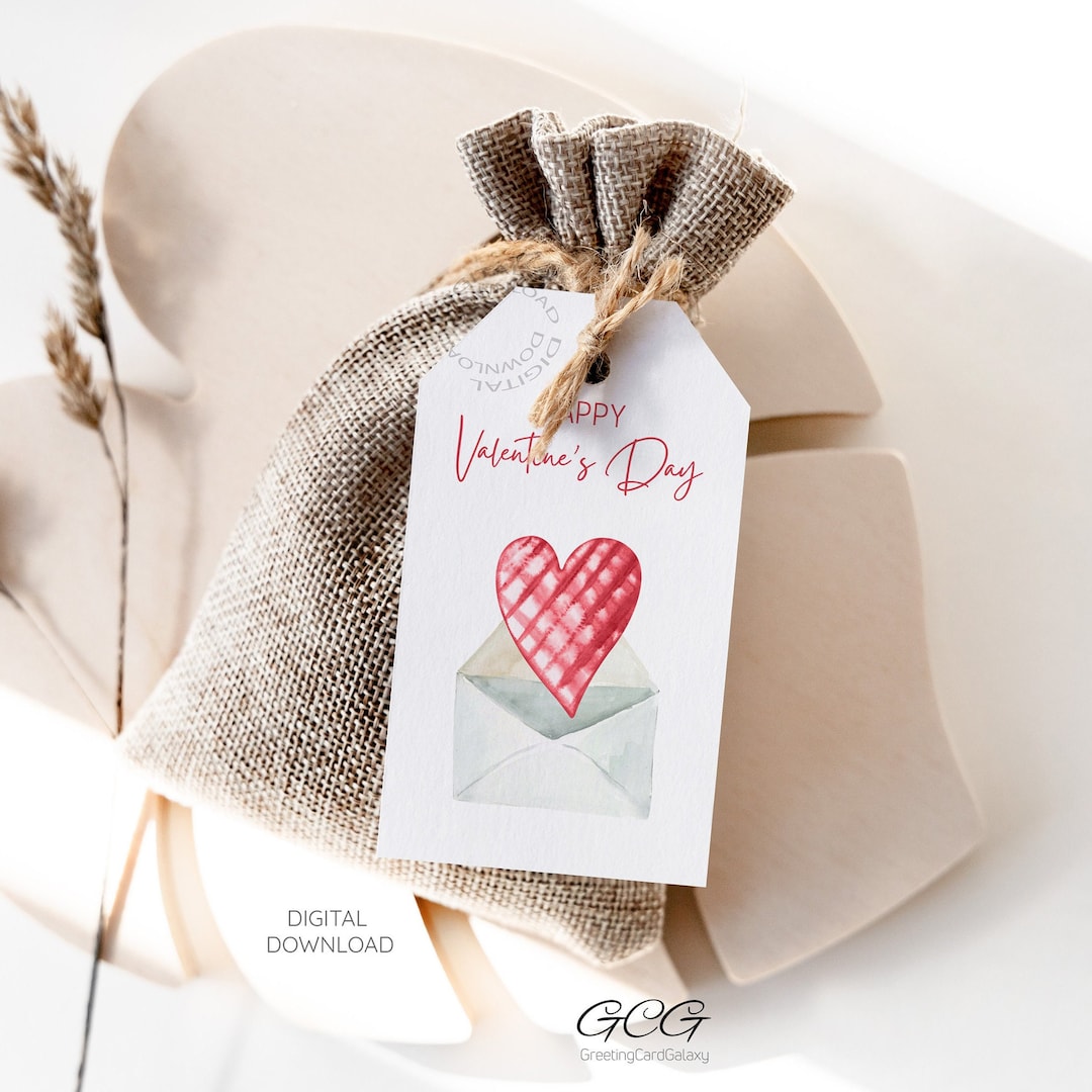 Printable Valentines Tags Happy Valentines Day, Valentines Day Gift Tag ...