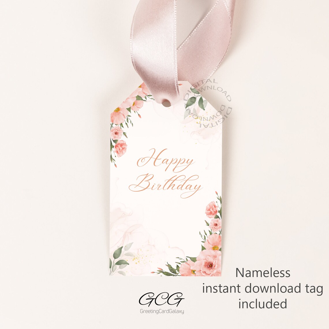 Editable Happy Birthday Gift Tag, Editable Birthday Tags PRINTABLE ...