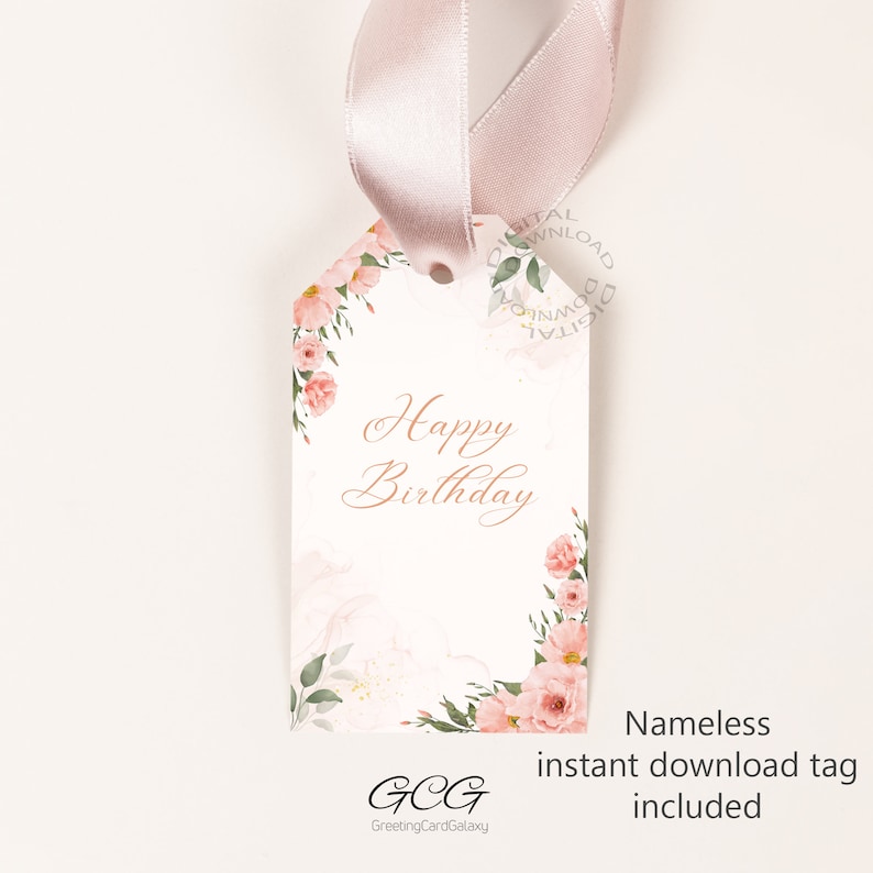 Editable Happy Birthday Gift Tag, Editable Birthday Tags PRINTABLE ...