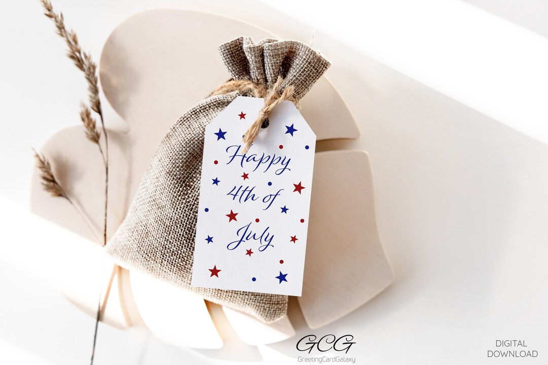 Happy 4th of July Gift Tag, 4th of July PRINTABLE Tag, Digital Download ...