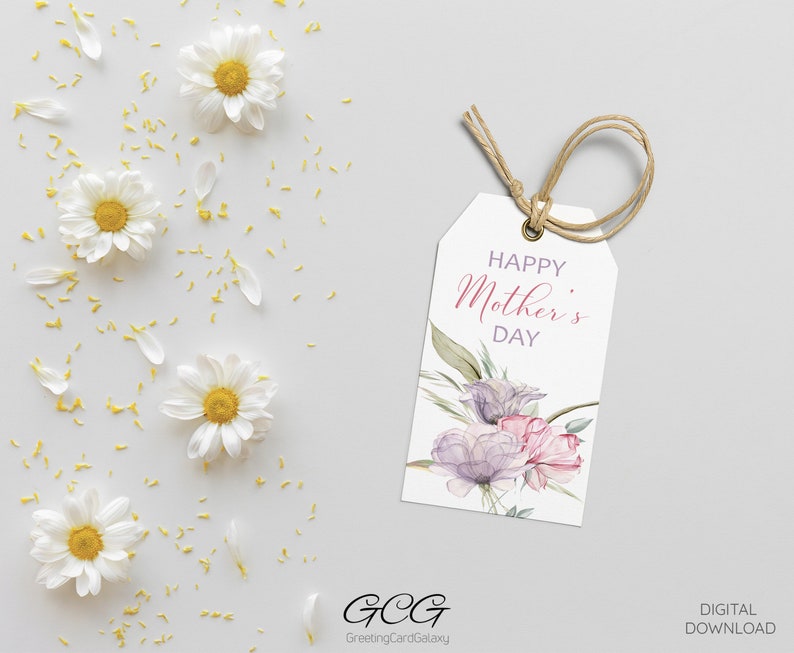 Mothers Day Gift Tag Happy Mothers Day Tags PRINTABLE Happy - Etsy