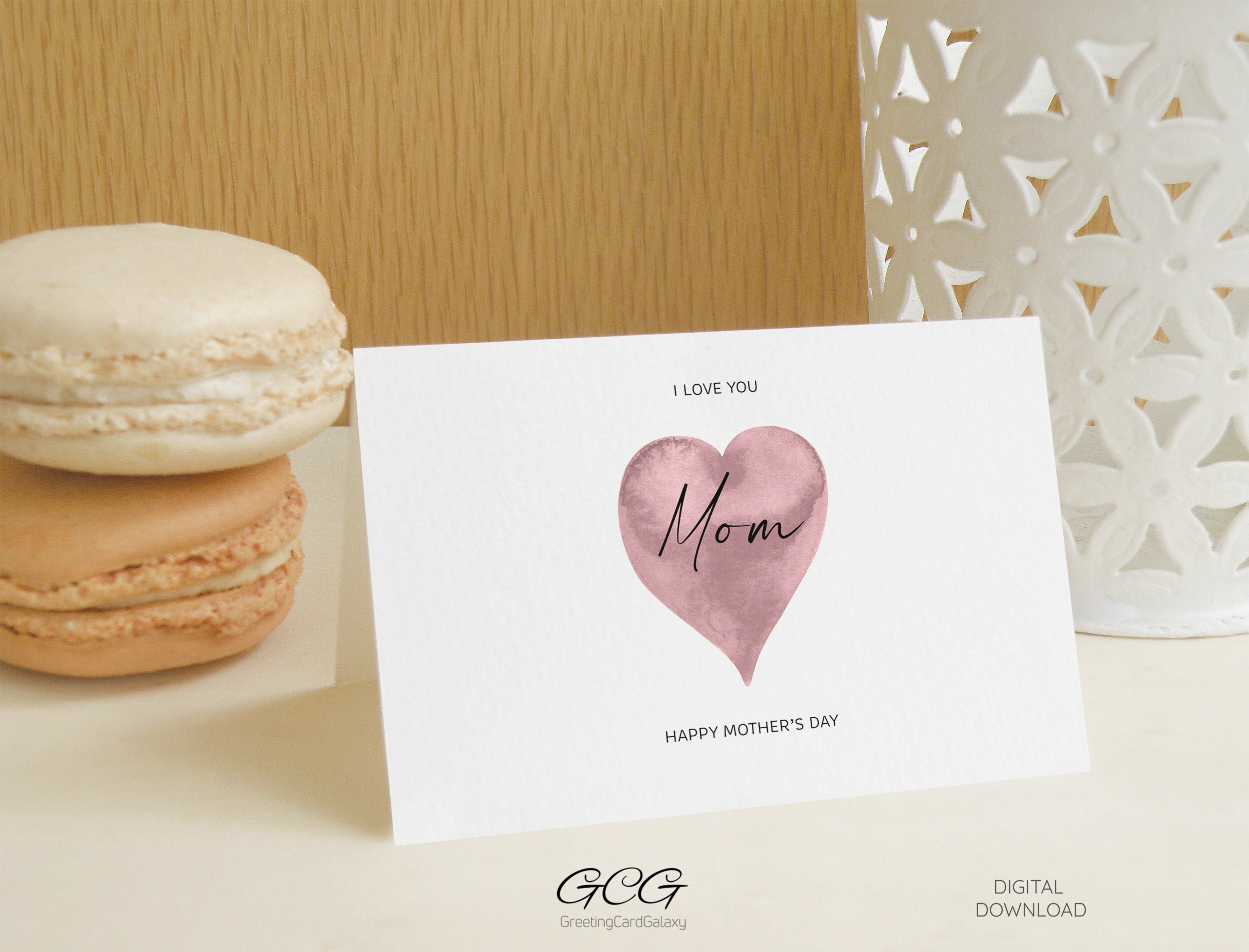 Printable Mothers Day Card I Love You Mom, Happy Mothers Day PRINTABLE ...