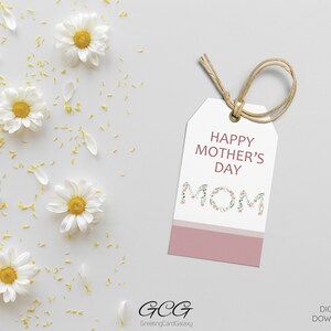 Mothers Day Gift Tag, Happy Mothers Day Tags PRINTABLE, Happy Mothers ...