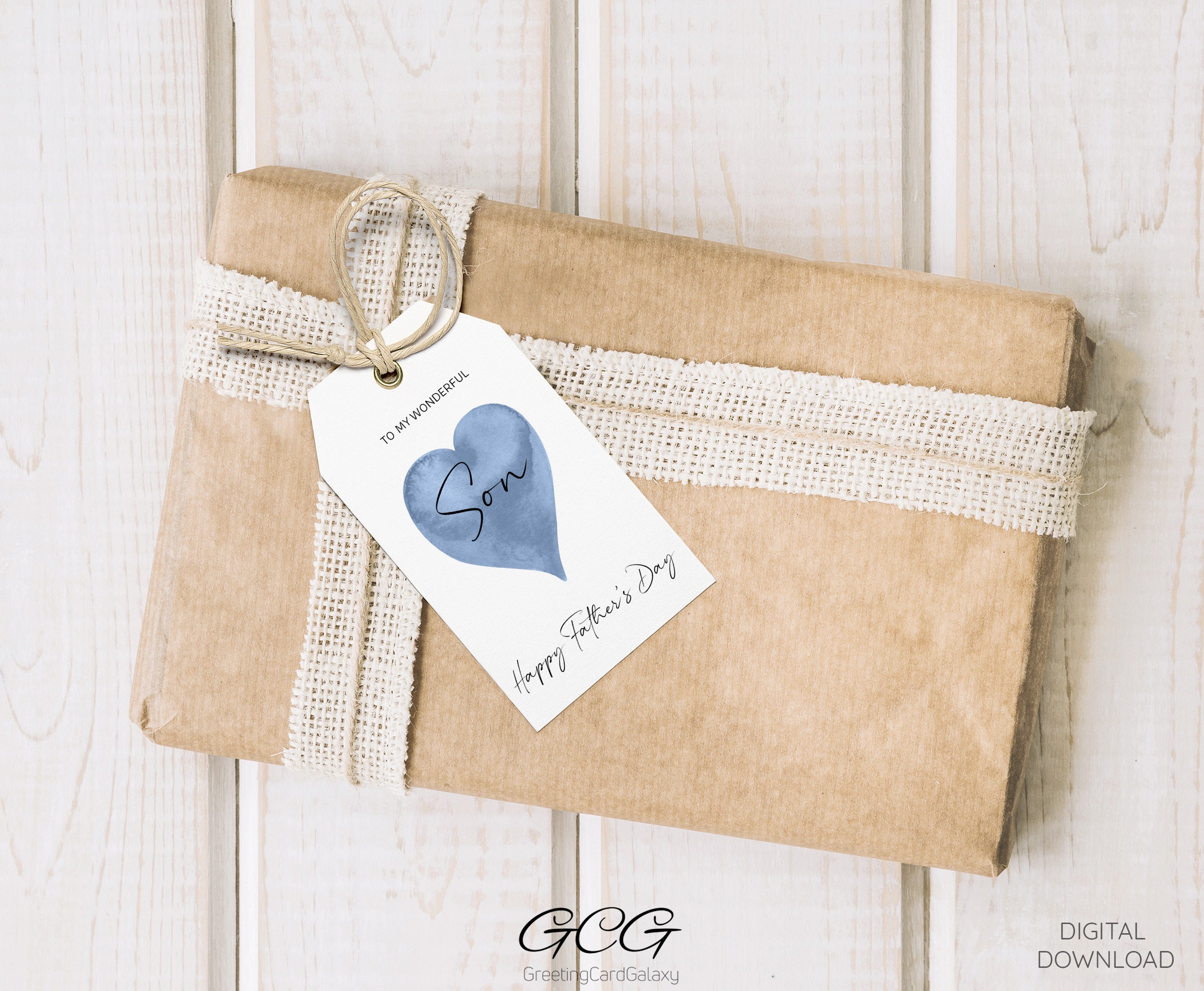 Fathers Day Gift Tag for Son Happy Fathers Day Tags - Etsy