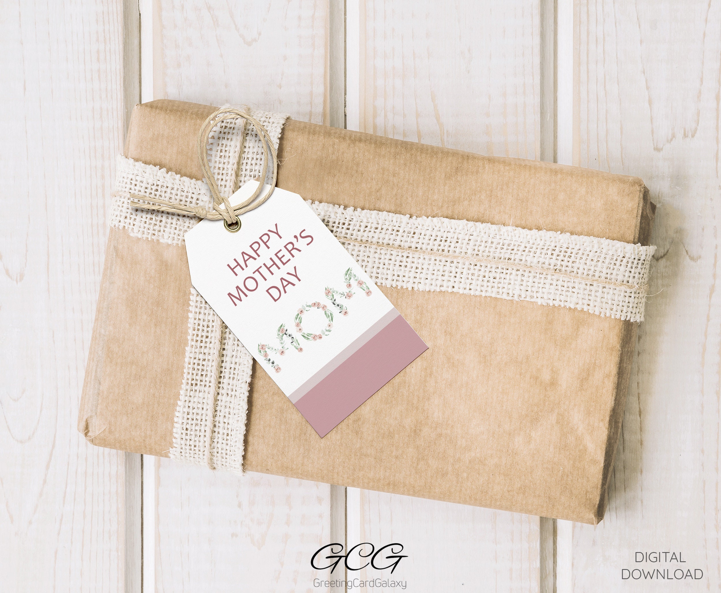 Mothers Day Gift Tag, Happy Mothers Day Tags PRINTABLE, Happy Mothers ...