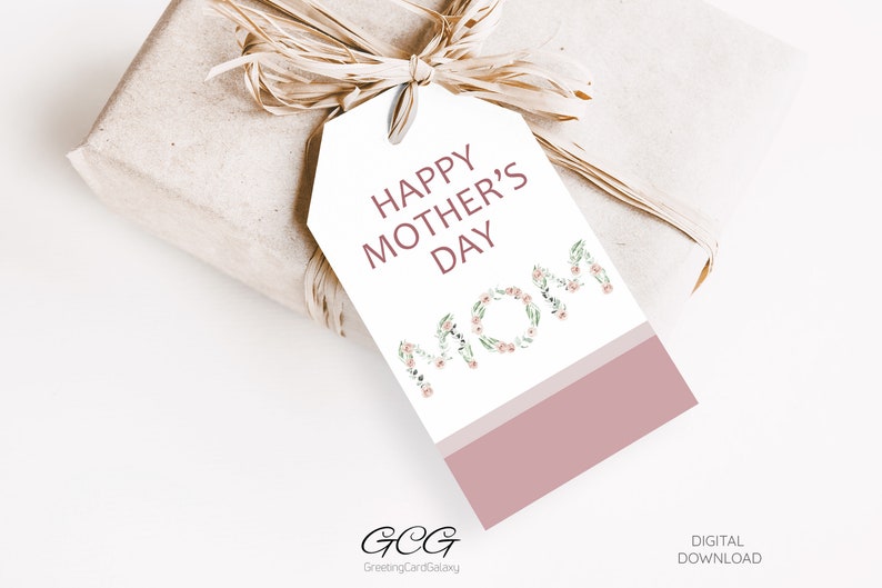 Mothers Day Gift Tag, Happy Mothers Day Tags PRINTABLE, Happy Mothers ...