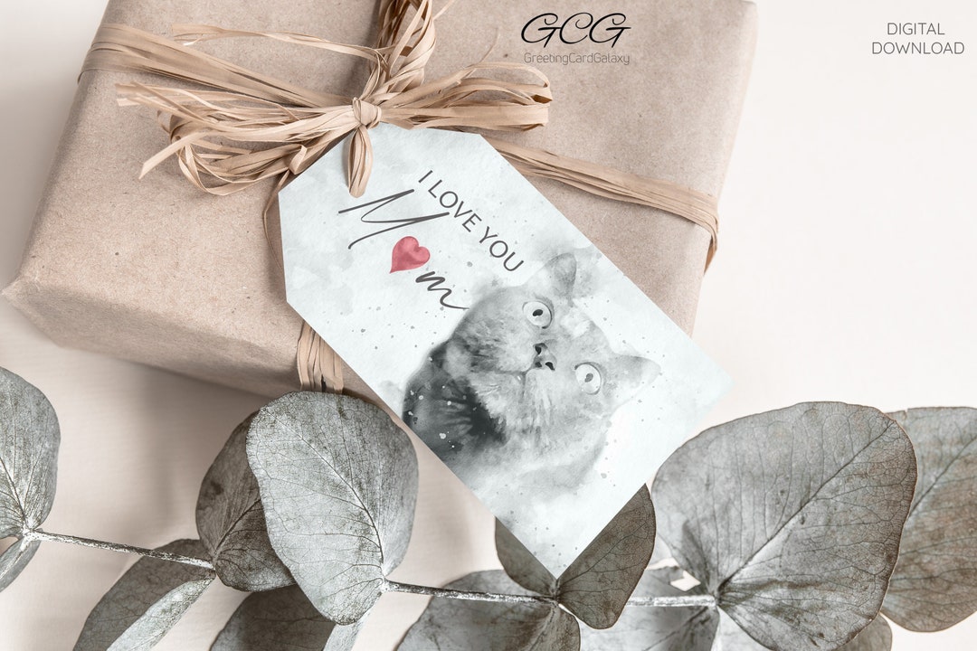 Mothers Day Gift Tag, Happy Mothers Day Tags PRINTABLE, I Love You Mom ...