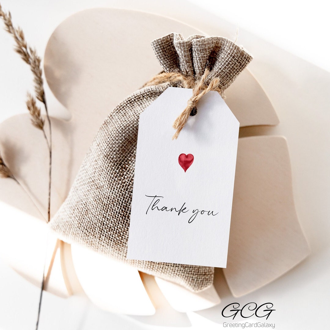 Thank You Tags, Thank You Gift Tag PRINTABLE, Minimalist Printable Gift ...