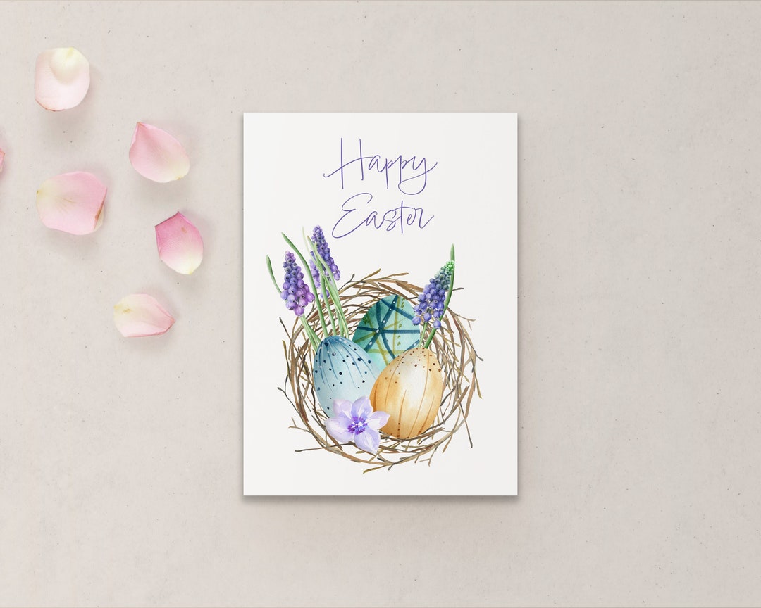 Printable Easter Card, Happy Easter Card, PRINTABLE Greeting Card ...