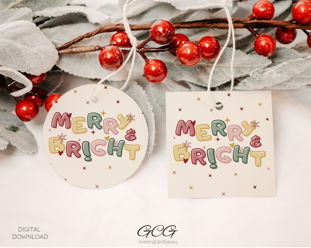 Merry Christmas Tag, Printable Christmas Gift Tags, Christmas Gift Tags ...