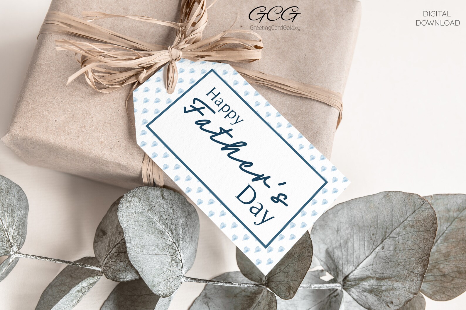 Printable Fathers Day Gift Tag From Daughter or Son, Happy Fathers Day ...