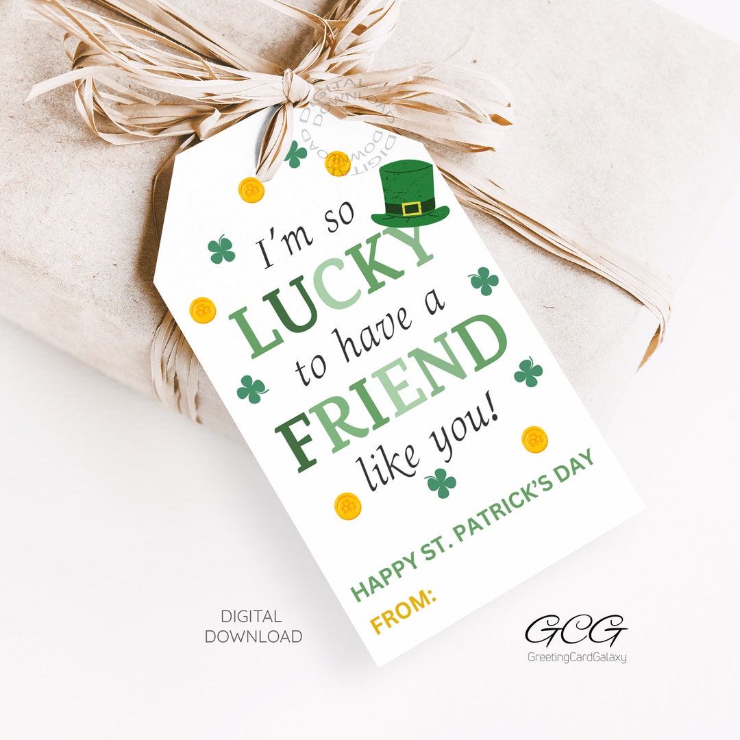 Printable St Patricks Day Tags, Happy St Patricks Day Gift Tag, St ...