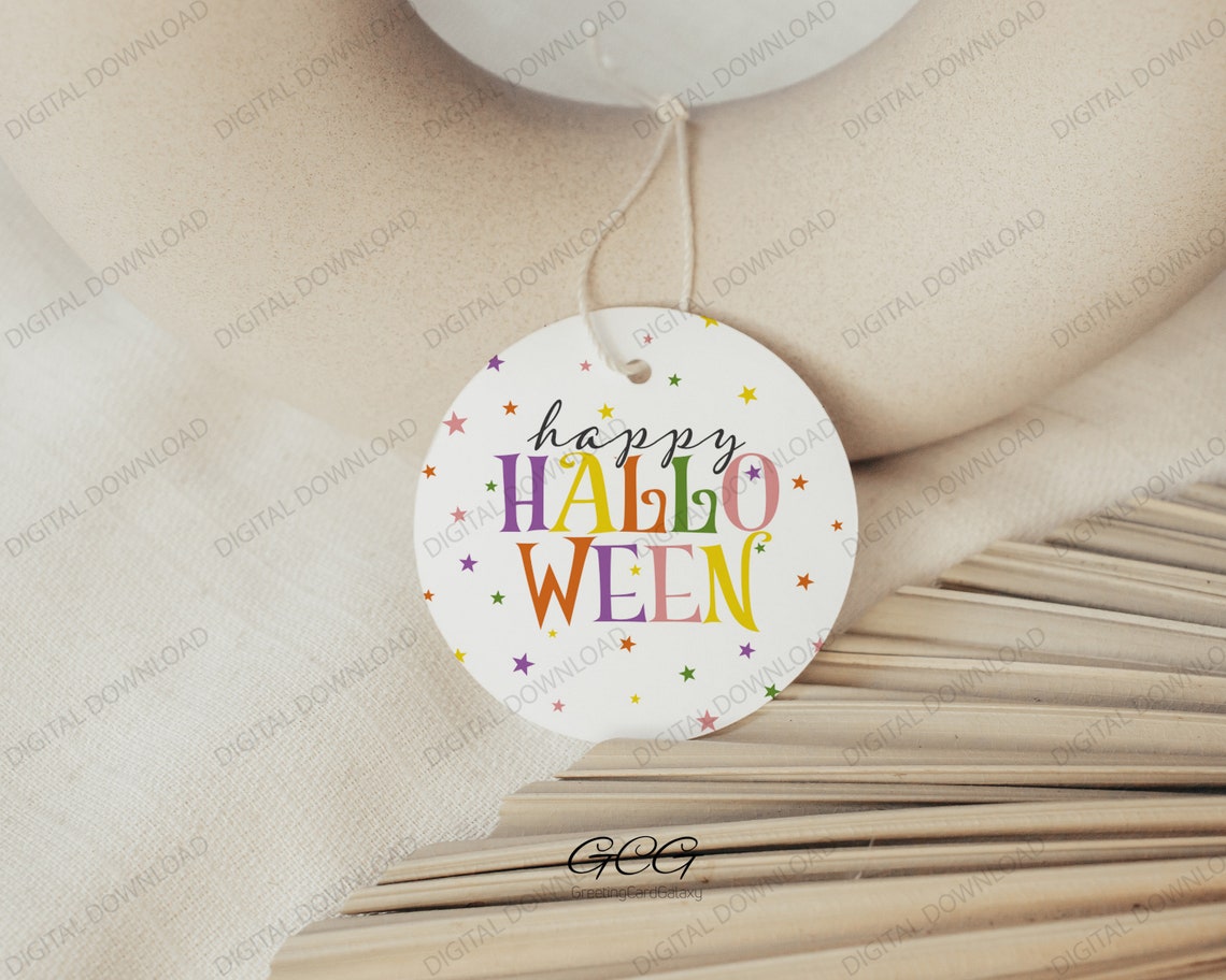 Happy Halloween Tag Halloween Printable Tags Halloween Gift - Etsy