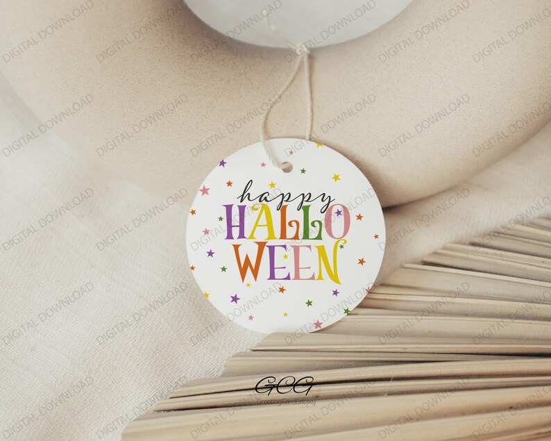 Happy Halloween Tag Halloween Printable Tags Halloween Gift - Etsy