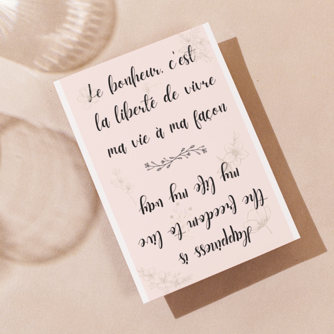 52 Printable Positive Affirmation Cards French-english - Bonheur ...